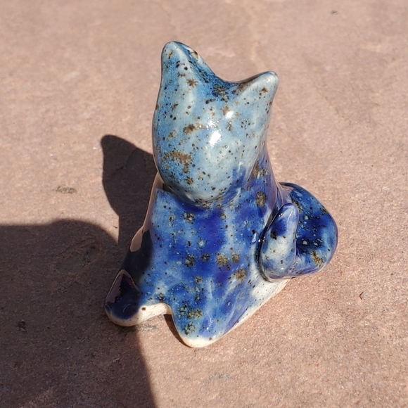 Handmade | Accents | Tiny Ceramic Cat Figurine Handmade Art Pottery ...